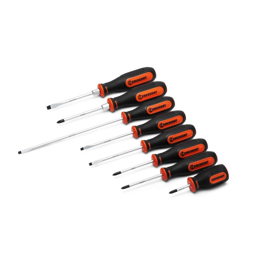 8 Piece Dual Material Screwdriver Set | Crescent