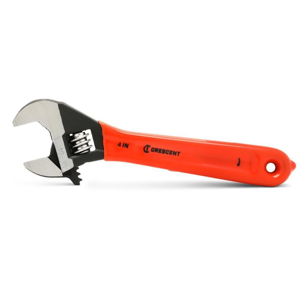 4" Black Oxide Adjustable Wrench with Cushion Grip