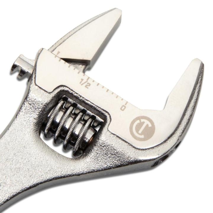 6" Chrome Adjustable Wrench with Quick-Fit-Jaw