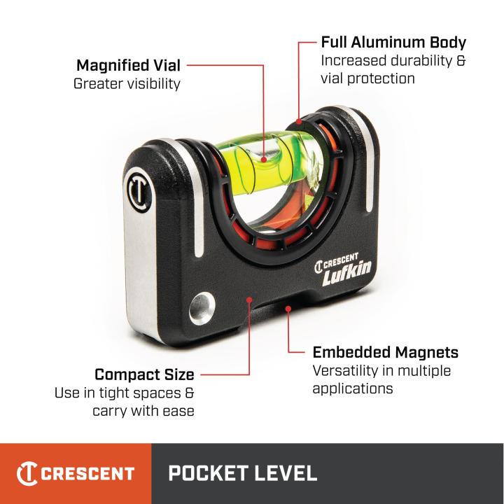 Magnetic Pocket Level | Magnetic Level | Crescent Lufkin